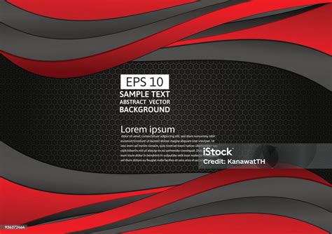 귀하의 비즈니스 벡터 일러스트 레이 션에 대 한 복사 공간 검정과 빨강 색상 파 추상적인 배경 0명에 대한 스톡 벡터 아트 및 기타 이미지 Istock