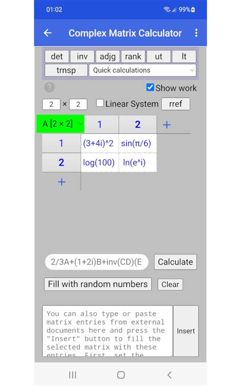 Scientific Calculator Complex Number And Matrix Calculator App On