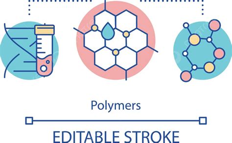 Bioinspired Polymer Structure Concept Vector Illustration Editable