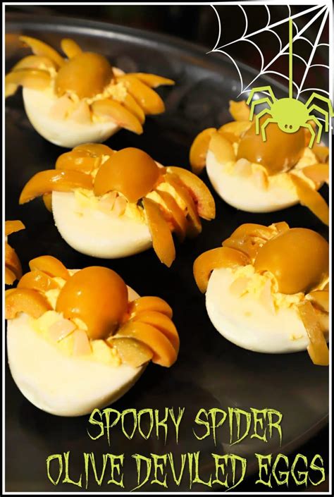 Spooky Spider Olive Deviled Eggs For The Love Of Food