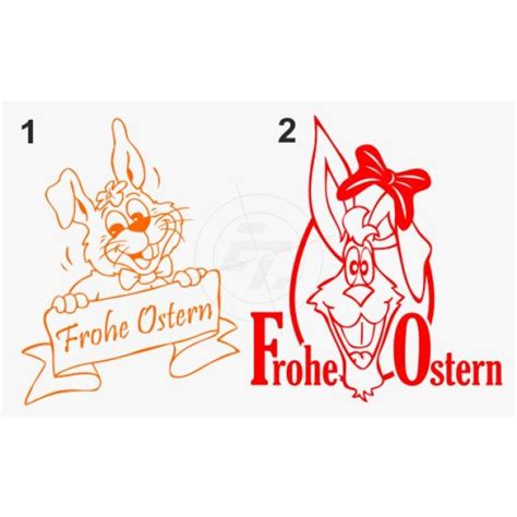 Aufkleber Osterhase Mit Text Frohe Ostern Schaufensteraufkleber Und