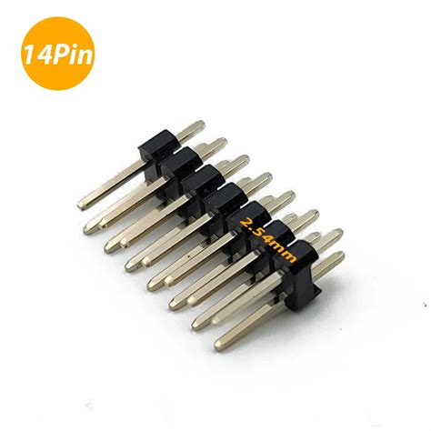 14 Pin Header Connector 2 54 Mm Pitch Pcb Connectors Male Plug Socket Board To Board Strip