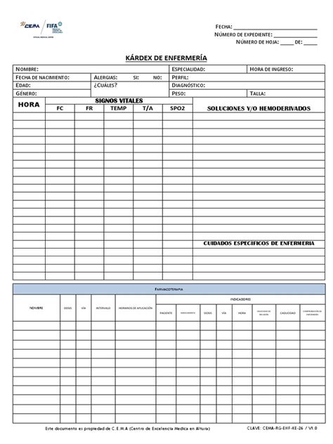 Kardex 1 Pdf Enfermería Tratamientos Médicos