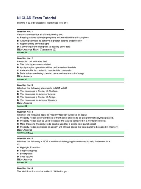 ni clad exam tutorial hide answer show comments pdf c programming