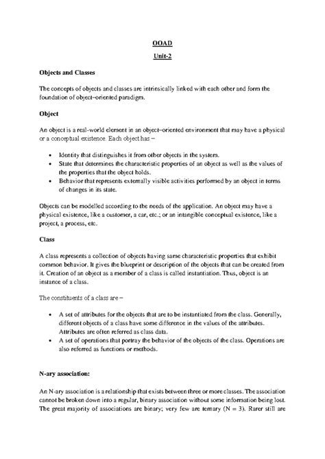 Ooad Unit 5 Notes Ooad Unit 5 Overview Of A System Design During
