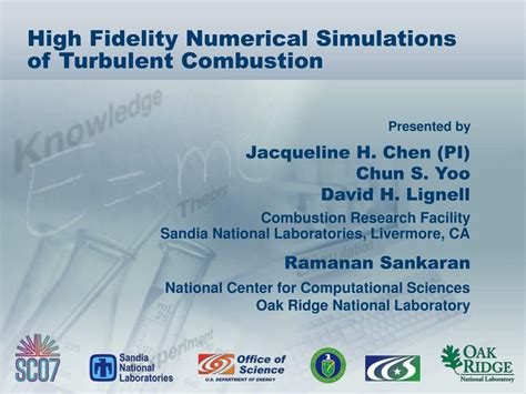 Ppt High Fidelity Numerical Simulations Of Turbulent Combustion