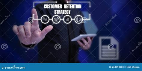 Hand Writing Sign Customer Retention Strategy Word Written On Activities Companies Take To