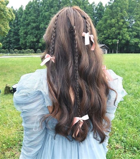 한국 아이돌처럼♡ 다운 헤어× 브레이드 리본 헤어 스타일 🎀 Marry