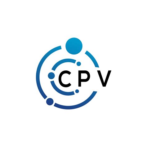 Diseño De Logotipo De Letra Cpv Sobre Fondo Blanco Concepto De
