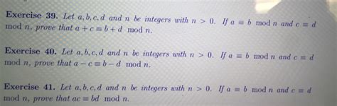 Solved Let A B C D And N Be Integers With N 0 If A H