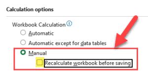 Calculation Modes In Excel Manual Partial And Automatic