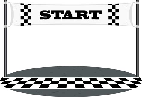 Race Line With Start Banner Isolated 5147491 Vector Art At Vecteezy