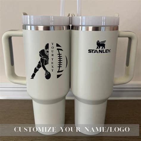 Personalized Football Stanley 40oz Cup Custom Sports Tumbler With Name