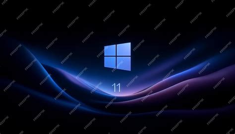 Un Fondo Temático Oscuro De Windows 11 Con Un Gradiente Suave De