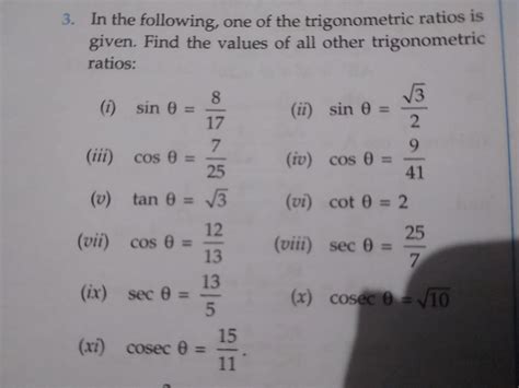 Trignometry Ratios Math Assignment Teachmint
