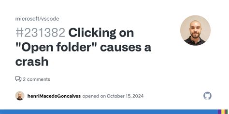 Clicking On Open Folder Causes A Crash Issue 231382 Microsoft