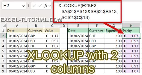 Search In Columns With VLOOKUP XLOOKUP