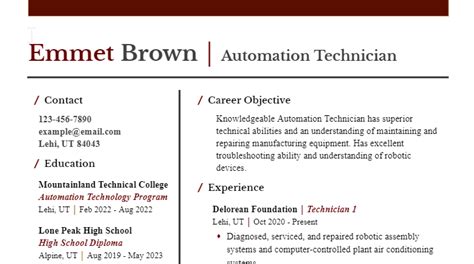 Resume Templates Mtech