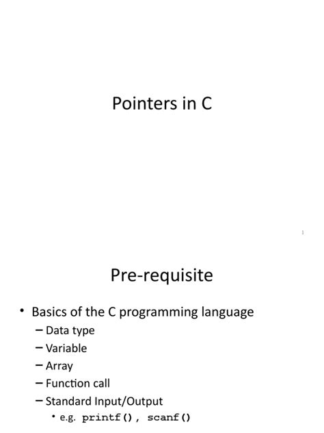 an in depth guide to pointers in c pdf pointer computer
