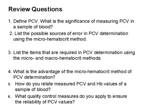 Chapter 10 Hematocrit Packed Cell Volume Pcv Determination