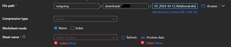 Data Factory Unable To Read Xlsx File From Blob Storage Stack Overflow