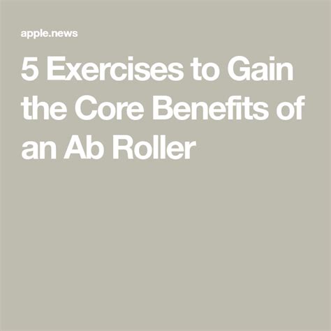 5 Core Exercises With An Ab Roller
