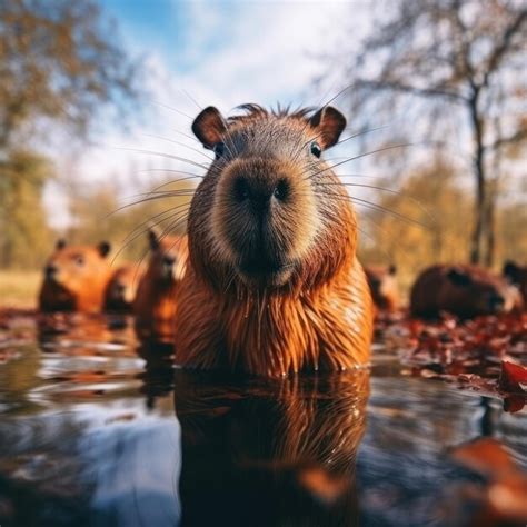 Capibara En Su Hábitat Natural Fotografía De Vida Silvestre Ia