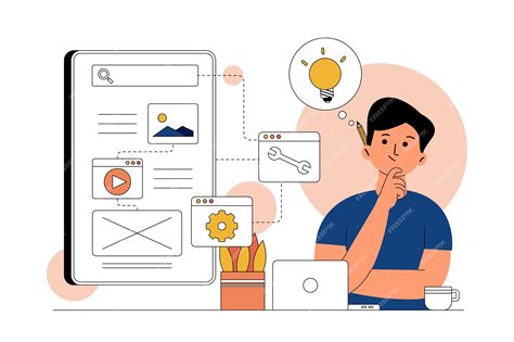 Premium Vector Illustration Brainstorming Ui Mobile