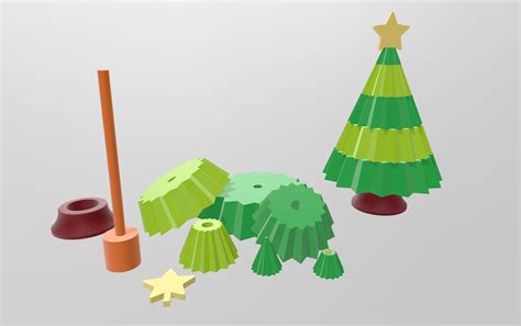 Free Stl File Stackable Christmas Tree Support Free・3d Print Object To Download・cults