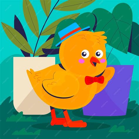 손으로 그린 만화 병아리 그림 무료 벡터