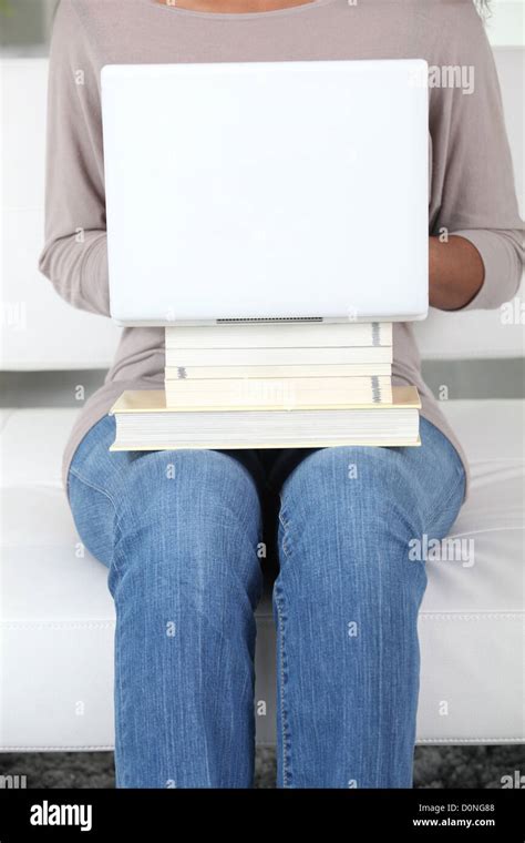 Computer Books Stack Up Stock Photo Alamy