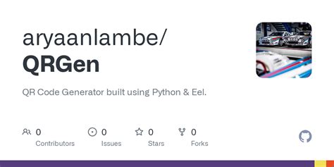 Github Aryaanlambeqrgen Qr Code Generator Built Using Python And Eel