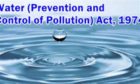 Control Of Water Pollution
