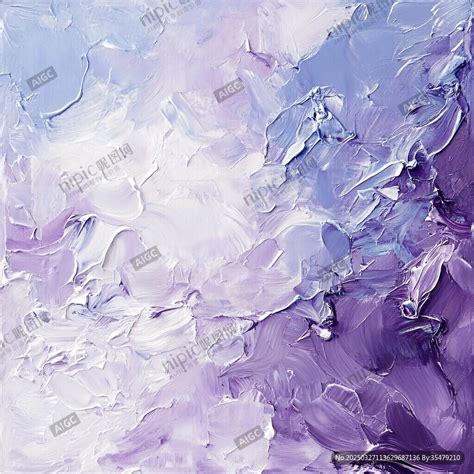 Ai创作图油画 纹理 紫色 蓝色 背景 艺术 笔触 抽象 色彩 梦幻 渲染 质感 颜料 涂抹 创意 昵图网