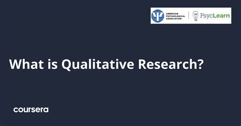 What Is Qualitative Research Coursera