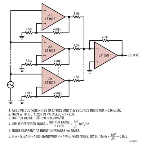 Paralleling Amplifiers Improves Signal To Noise Performance Analog