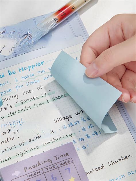 Colorful Sticky Notes Desktop Notepad Minimalist Memo Pad Writing Pad