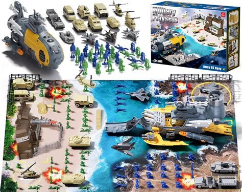 Lehoo Castle Army Men Playset With Turret And Submarine Including