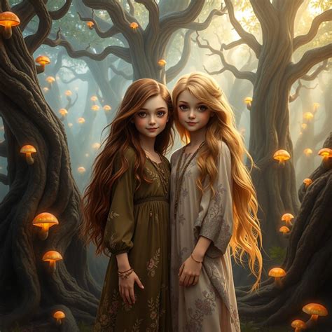 Mystical Forest Encounter In Whimsical Detail Ai Art