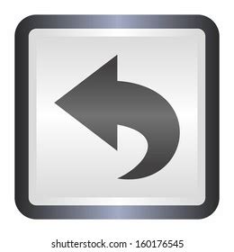 Undo Symbol Elegance Silver Button Black Stock Vector Royalty Free 160176545 Shutterstock