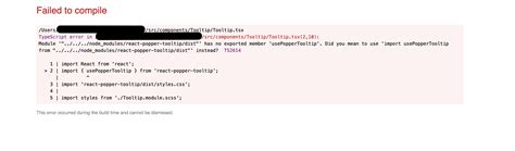 React Popper Tooltip Has No Exported Member Usepoppertooltip · Issue