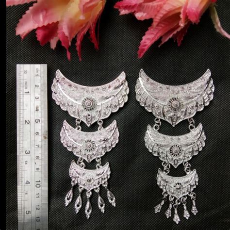 Jual Bros Kebaya Kutubaru Silver Tiga Susun Shopee Indonesia