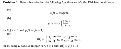 Solved Problem 1 Determine Whether The Following Functions