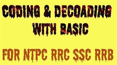 Ssc Exams Non Technical Railway Exams Coading And Decoading Part 7
