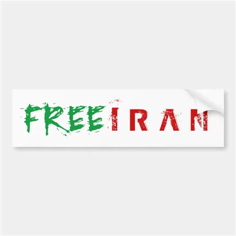 Free Iran Bumper Sticker Zazzle
