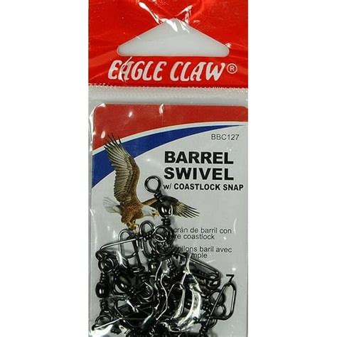 Eagle Claw Lazer Ball Bearing Swivel Interlock 4 Black