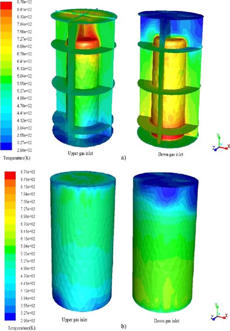 A Temperature Distribution In A Cvd Reactor With Different Gas Inlet