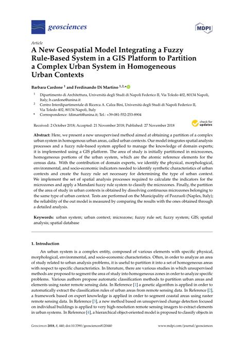 pdf a new geospatial model integrating a fuzzy rule based system in a