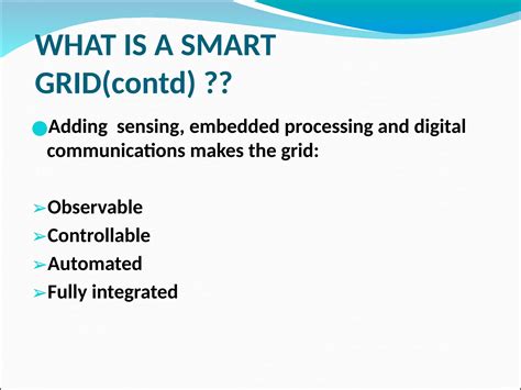 Presentation About Electrical Smart Grid Ppt