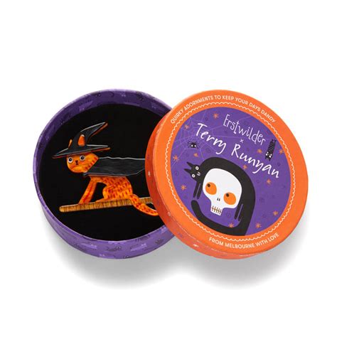 Terry Runyan Bed Knobs And Broomsticks Brooch Clovis By Meiken